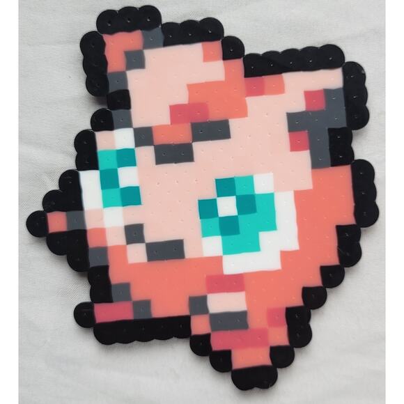 Handmade | Accents | Jigglypuff Menu Icon Pokemon Perler Bead Pixel Art ...